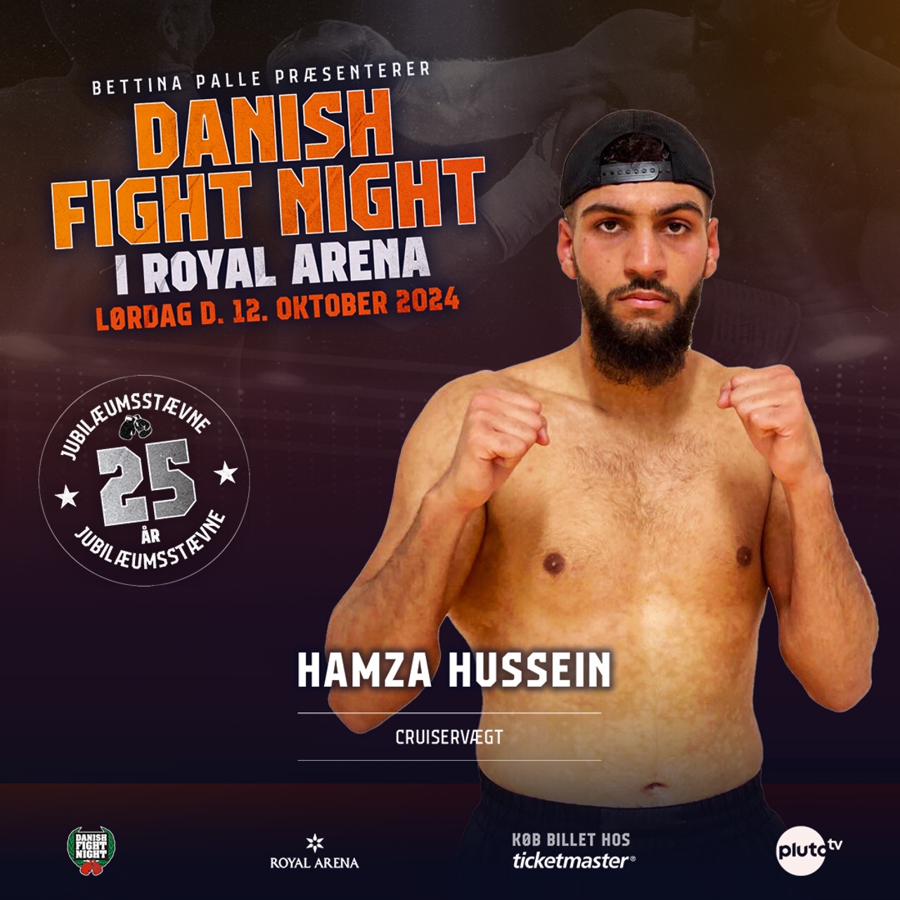 Ubesejrede Hamza Hussein kæmper den 12. oktober i Royal Arena og har ...