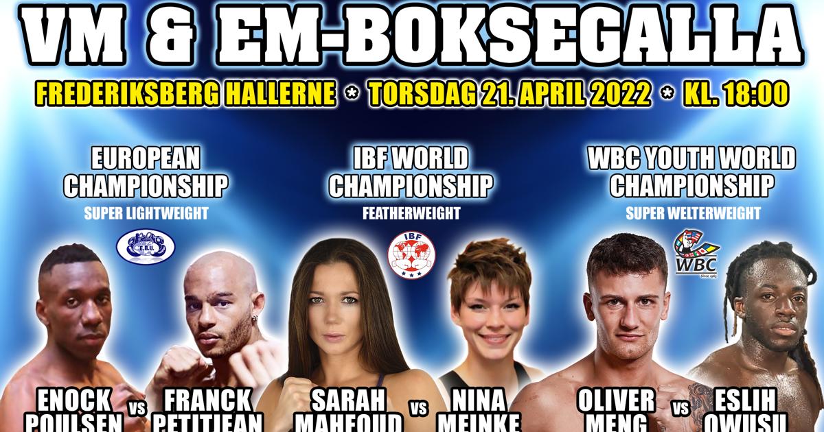 Sådan ser du boksebragene med Sarah Mahfoud, Enock Poulsen og Oliver ...